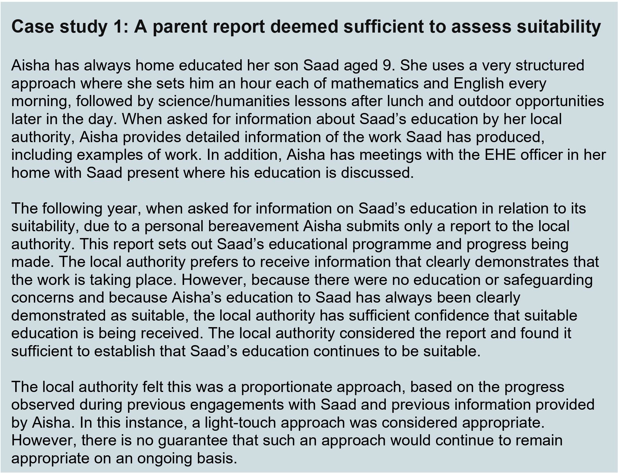Case Study 1 Draft LA Guidance – Ed Yourself